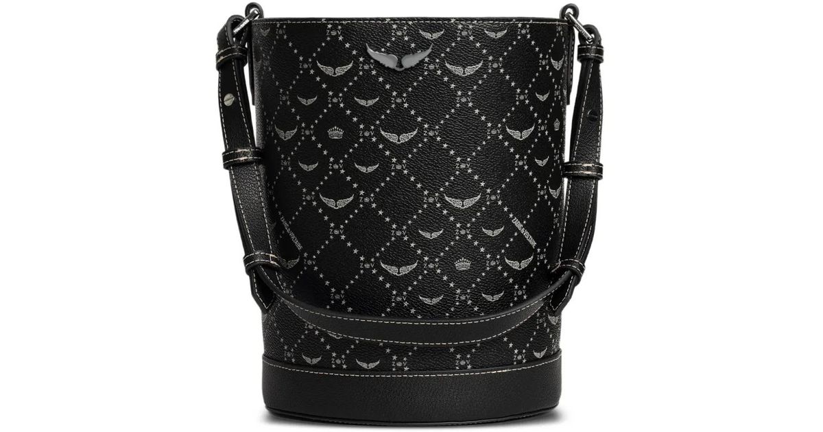 Zadig & Voltaire Logo-Print Bucket Hat in Black | Lyst UK
