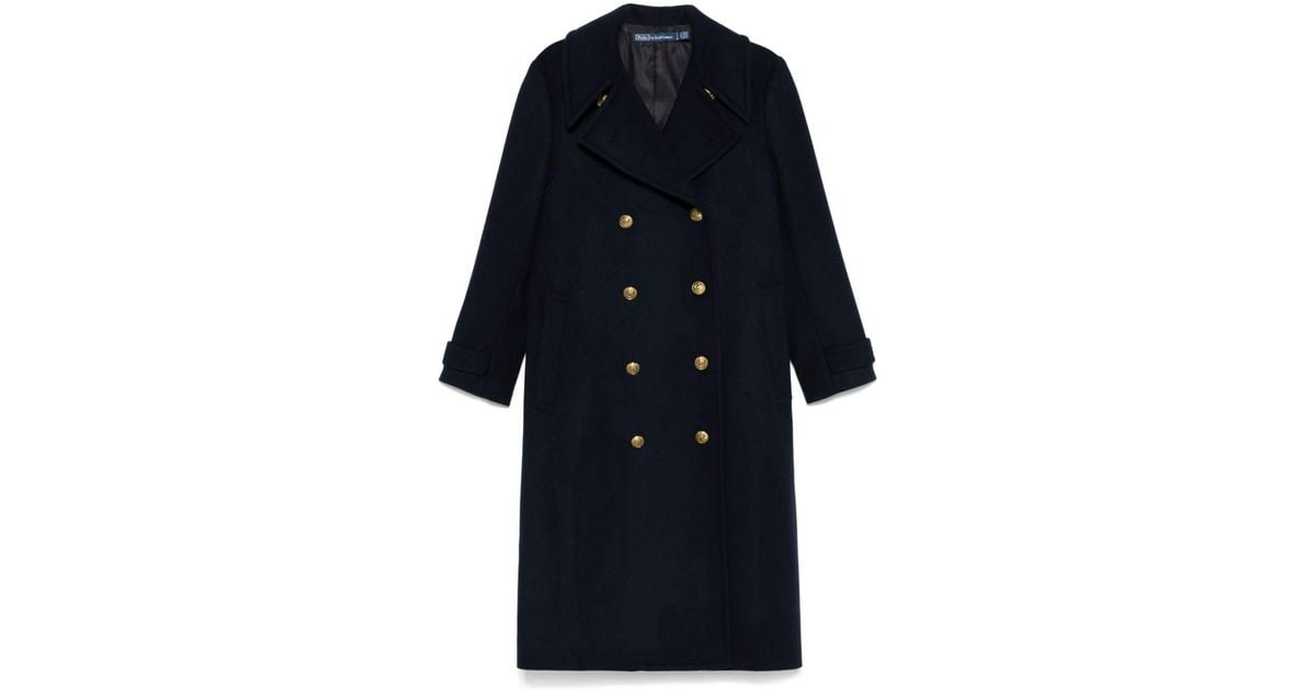Polo Ralph Lauren Melton Coat in Blue | Lyst