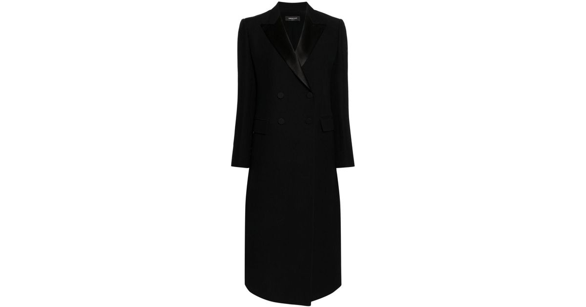 Fabiana Filippi Double-Breasted Coat in Black | Lyst