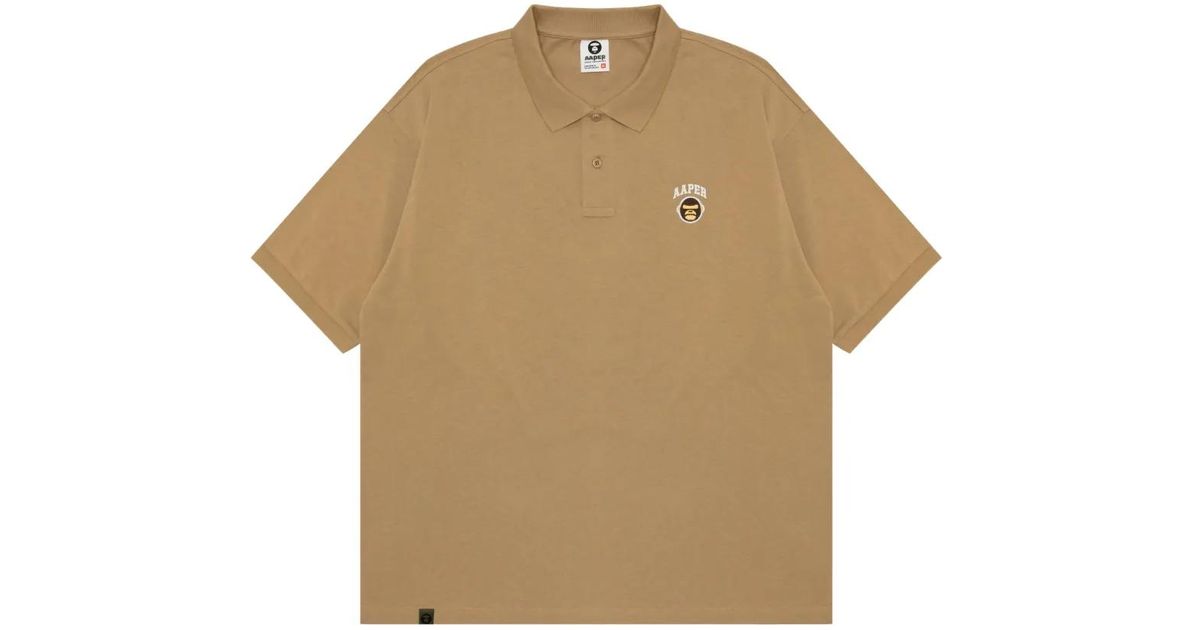 Aape By A Bathing Ape Cotton Polo Shirt in Natural for Men | Lyst UK