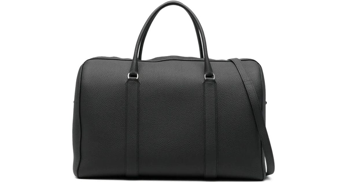 The Row Iowa Leather Luggage Bag in Black for Men | Lyst
