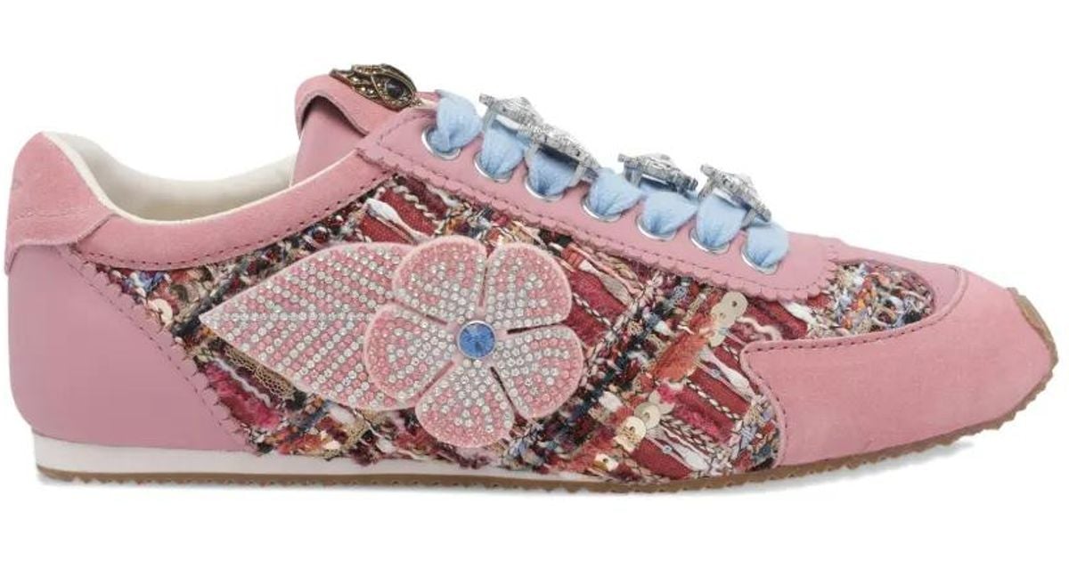 Kurt Geiger Flower Islington Trainers in Pink | Lyst UK