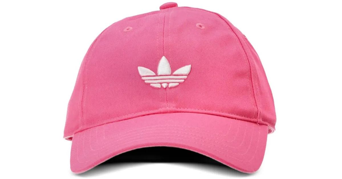 adidas Logo-Embroidered Cotton Cap in Pink for Men | Lyst UK