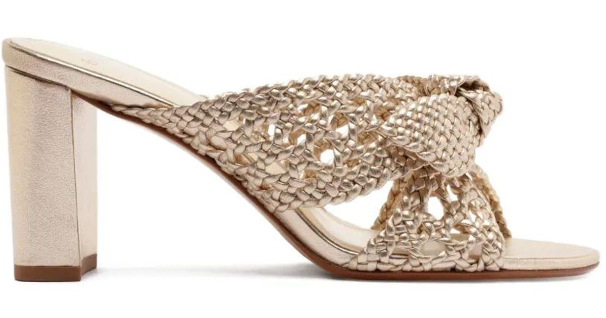 Alexandre Birman Belinda Woven Knot Mules in Natural | Lyst