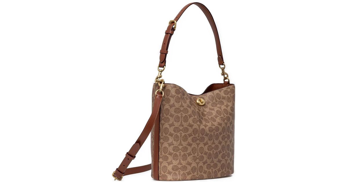 COACH Willow Bucket Bag in Brown | Lyst