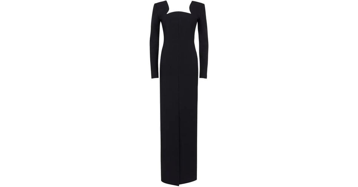ROKSANDA Zari Square-Neck Maxi Dress in Black | Lyst UK