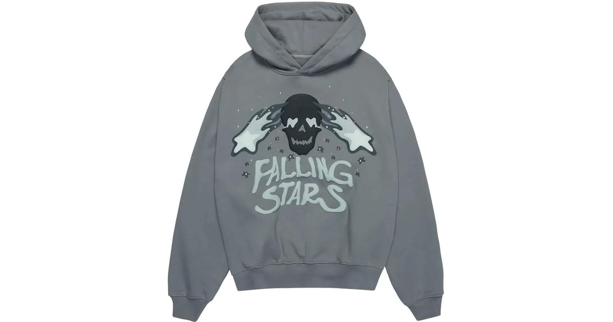 BROKEN PLANET Puff-Print Hoodie in Gray | Lyst