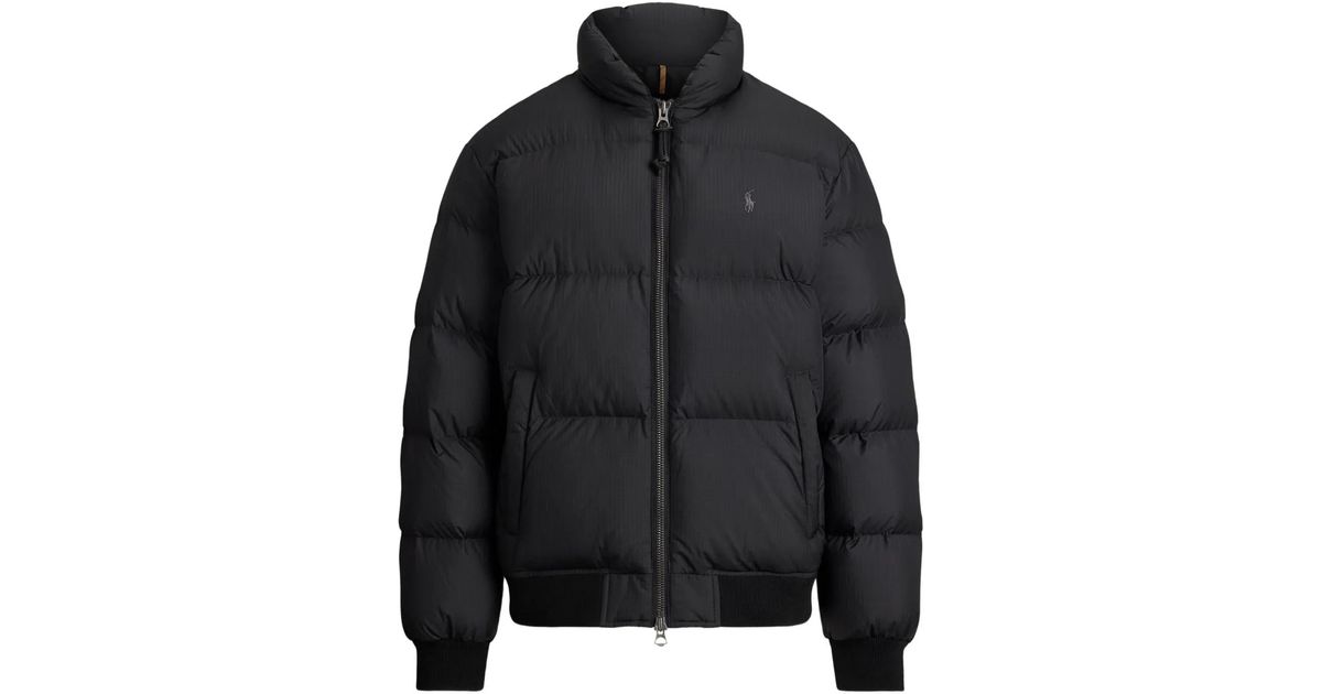 Polo Ralph Lauren Ripstop Insulated Bomber in Black for Men | Lyst