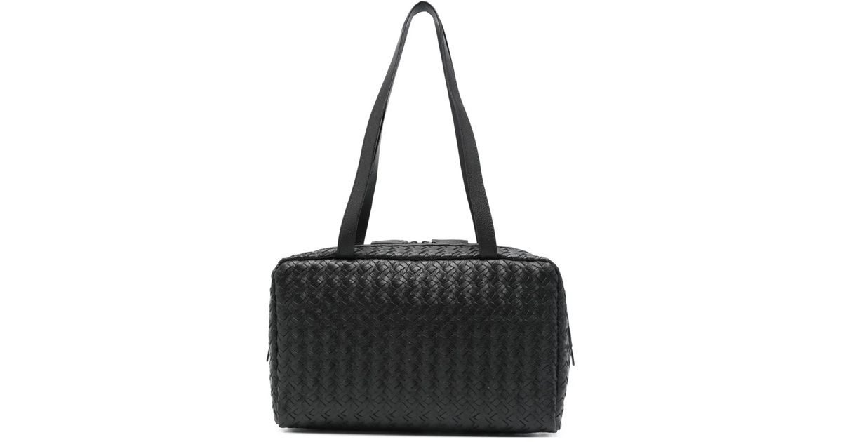 The Row Astra Woven Leather Tote Bag in Black | Lyst