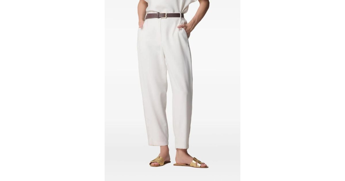 Kocca Laerte Belted Trousers in White | Lyst UK