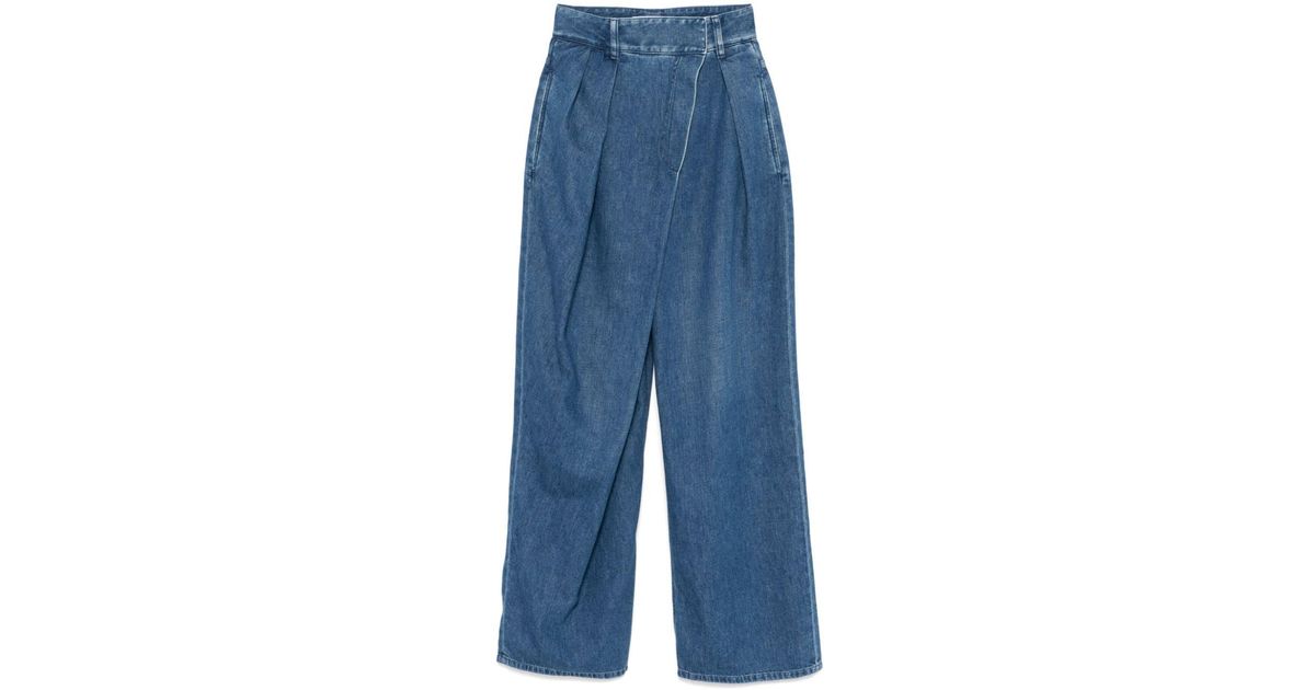 Loewe Wrap-Design Jeans in Blue | Lyst