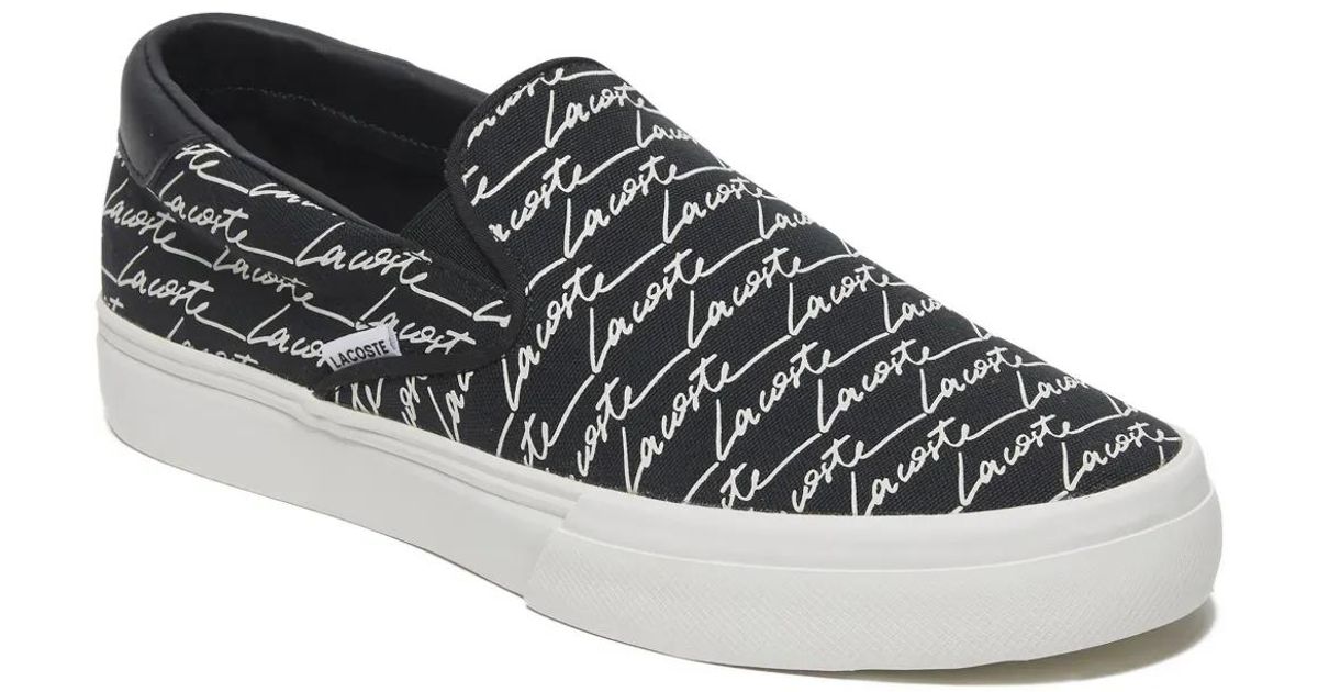 Lacoste Jump Serve Slip Sneakers in Black for Men | Lyst