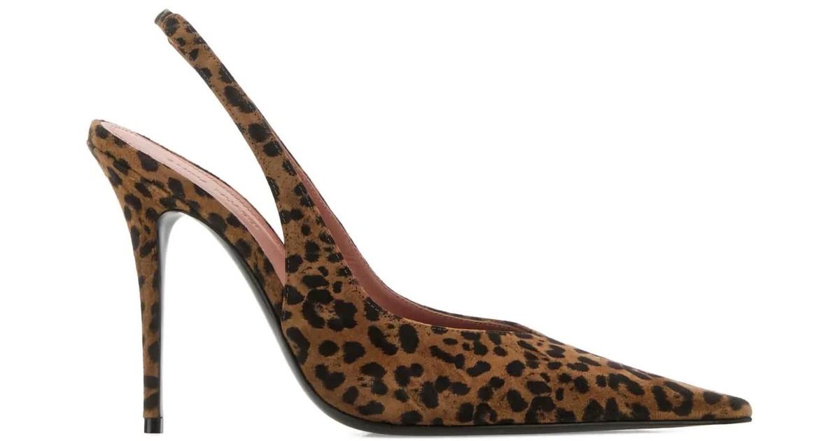 AMINA MUADDI 105mm Anok Animal-print Pumps in Brown | Lyst