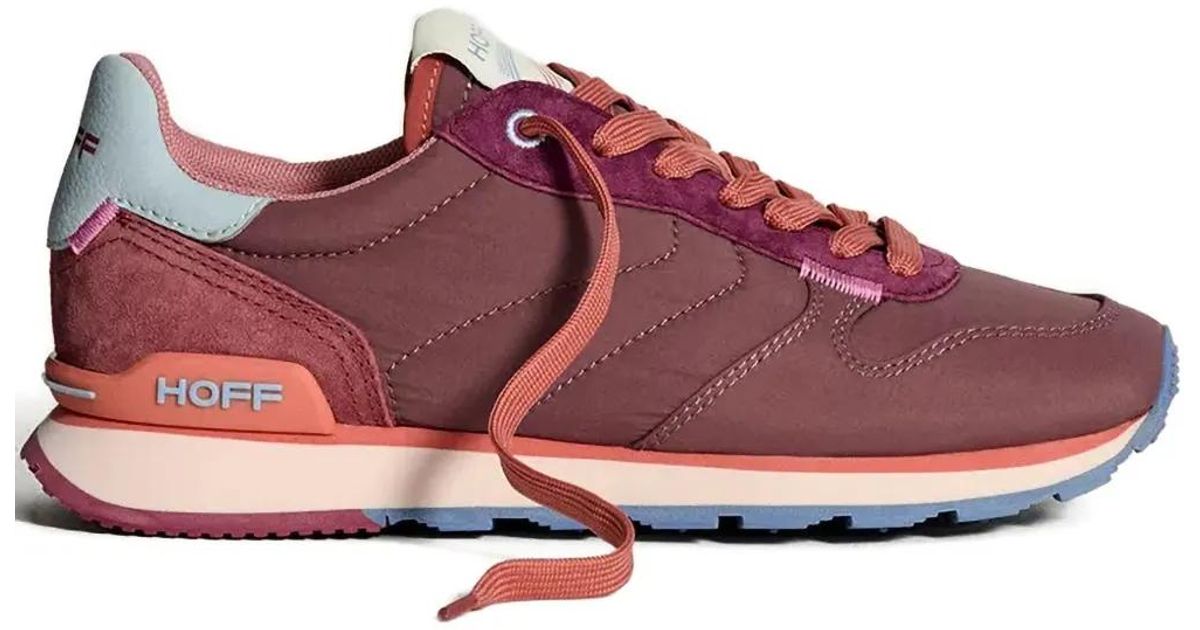HOFF Suede Panel Lace-Up Sneakers in Red | Lyst UK