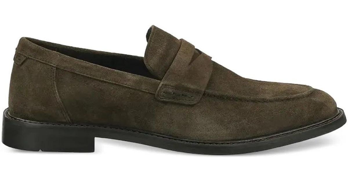GANT Suede Penny Loafers in Green for Men | Lyst