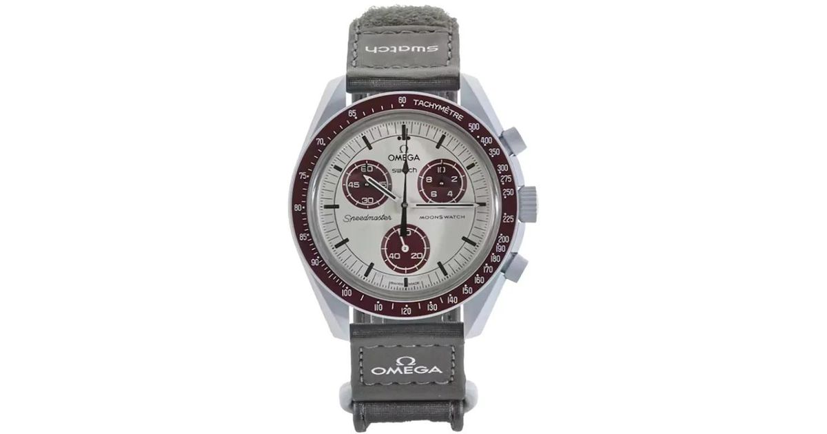 Omega Xswatch Moonswatch Mission To Pluto 42Mm Watch in Grey for Men ...