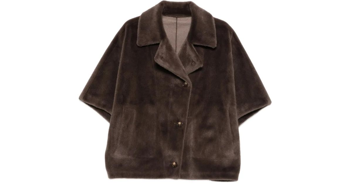 STUDIO AR Avy Coat in Brown | Lyst UK