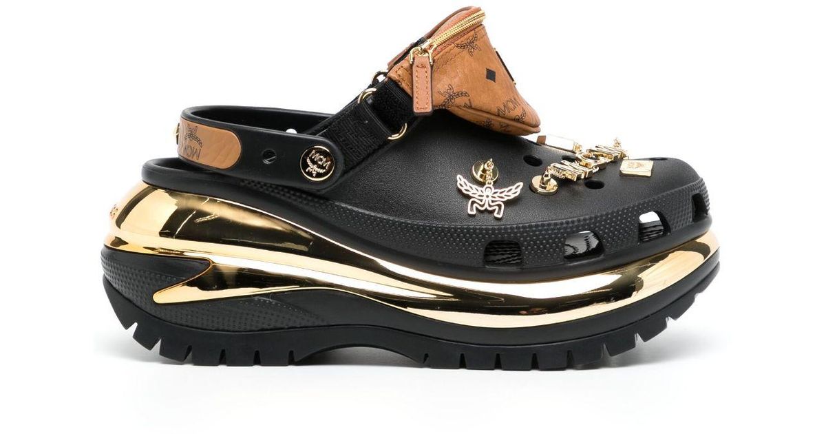 MCM X Crocs Mega Crush Clogs in Black | Lyst