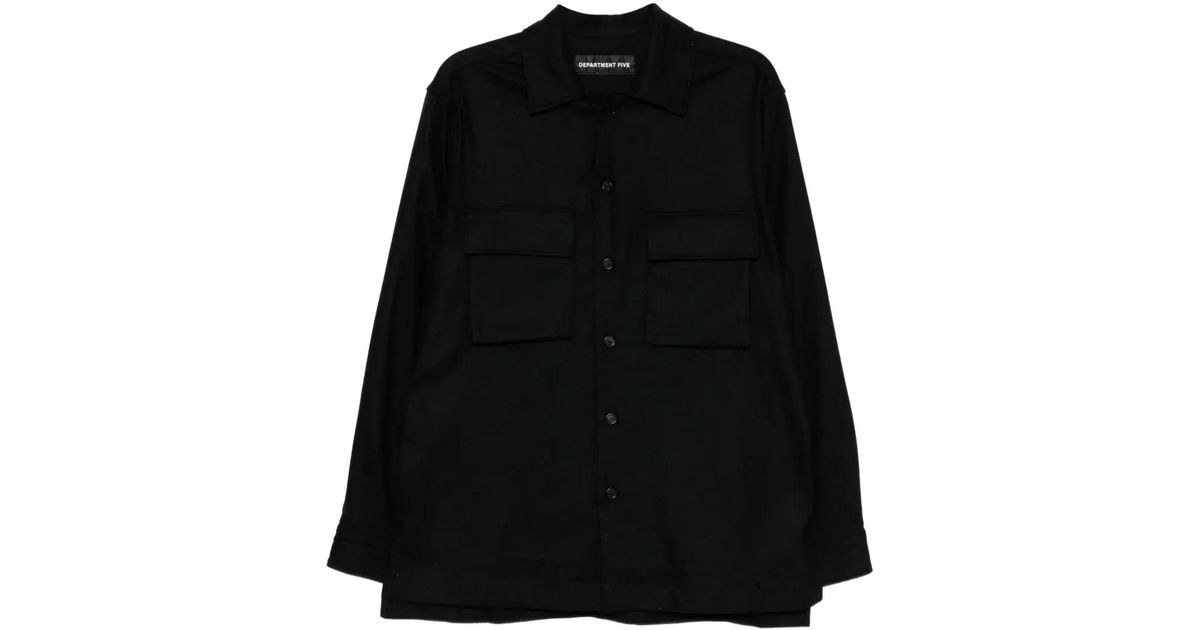 Department 5 Button-Up Jacket in Black for Men | Lyst UK