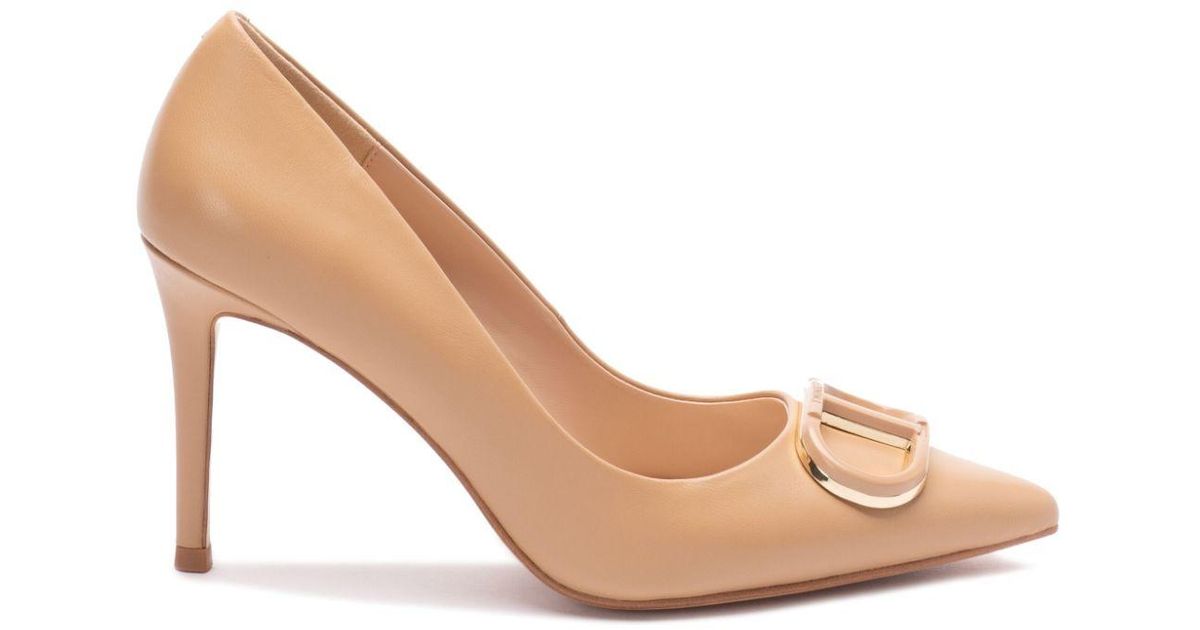 Twin Set 90Mm Oval T-Plaque Pumps in Pink | Lyst
