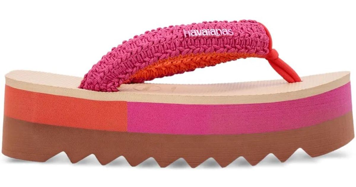 Havaianas Top Chunky Boho Platform Flip-Flops in Pink | Lyst