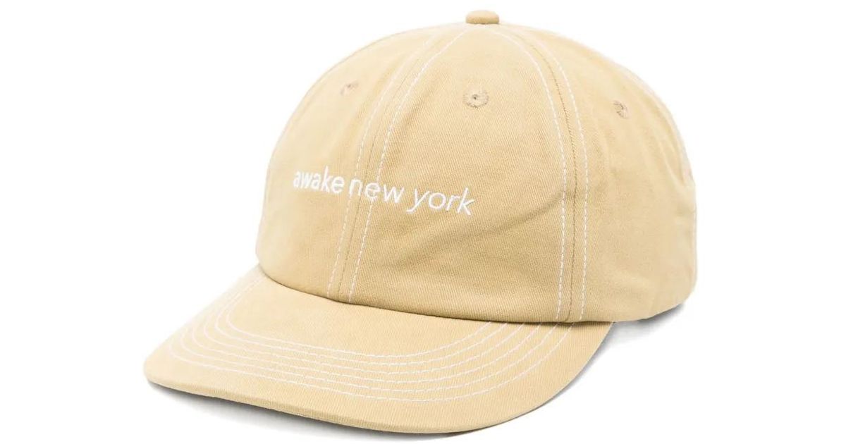 AWAKE NY Embroidered-Logo Cap in Natural for Men | Lyst UK