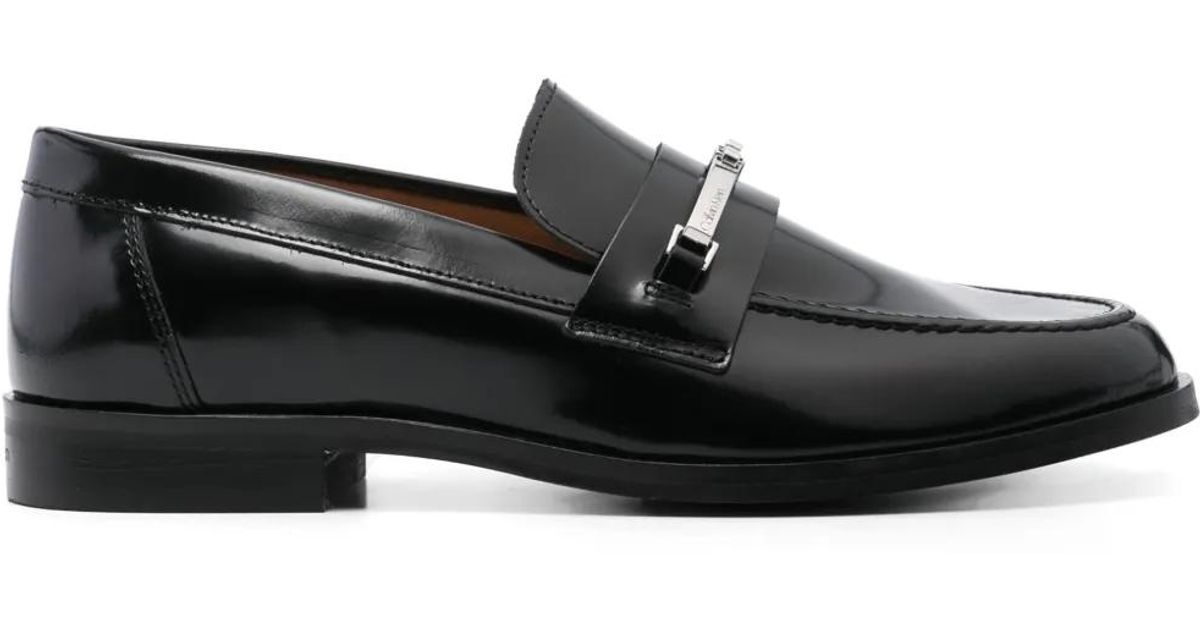 Calvin Klein Moc Loafers in Black | Lyst