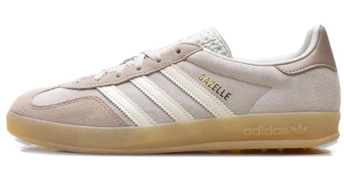 adidas Gazelle Indoor Logo-Letterinf Sneakers in White | Lyst UK