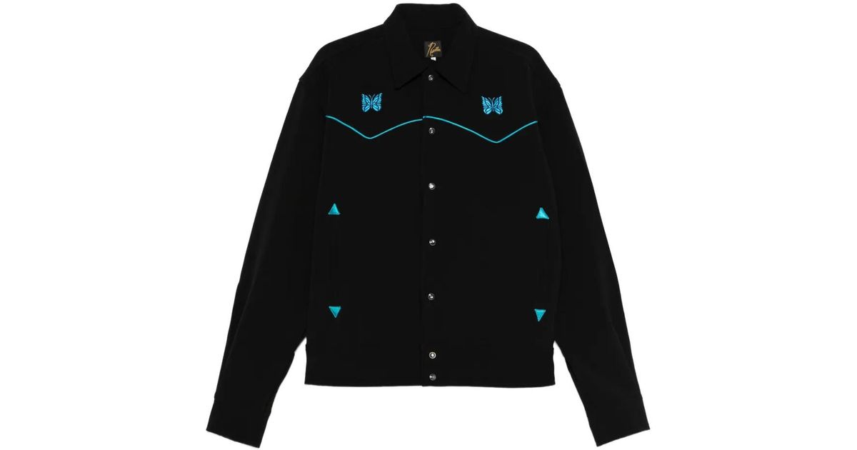 Needles Embroidered Jacket With Butterfly Motifs in Black for Men | Lyst UK