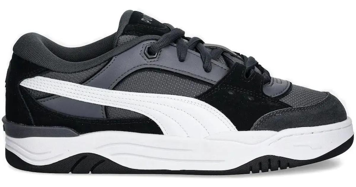 PUMA Suede-Panel Sneakers in Black | Lyst