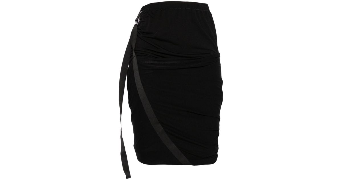 Helmut Lang Wind Midi Skirt in Black | Lyst
