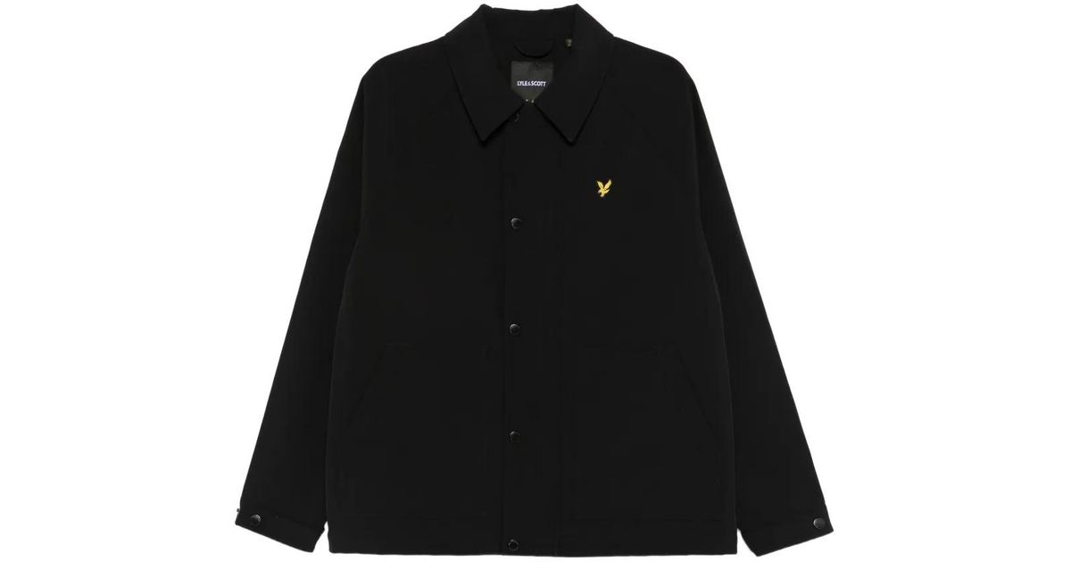 Lyle & Scott Buttoned Pocket Jacket in Black for Men | Lyst UK