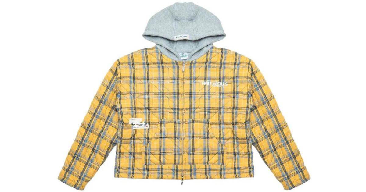 Free Refills Quilted Flannel Zip Jacket in Metallic for Men | Lyst UK