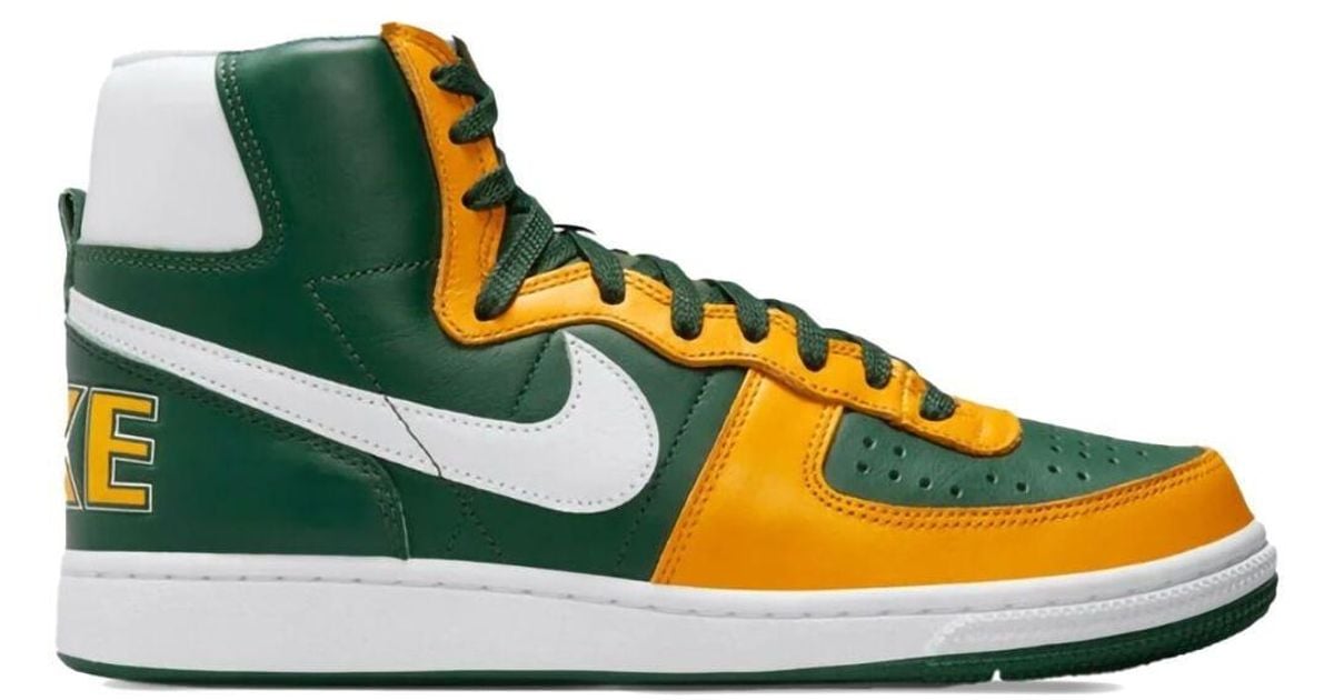 Nike Terminator High "Seattle Supersonics" Sneakers in Yellow for Men ...