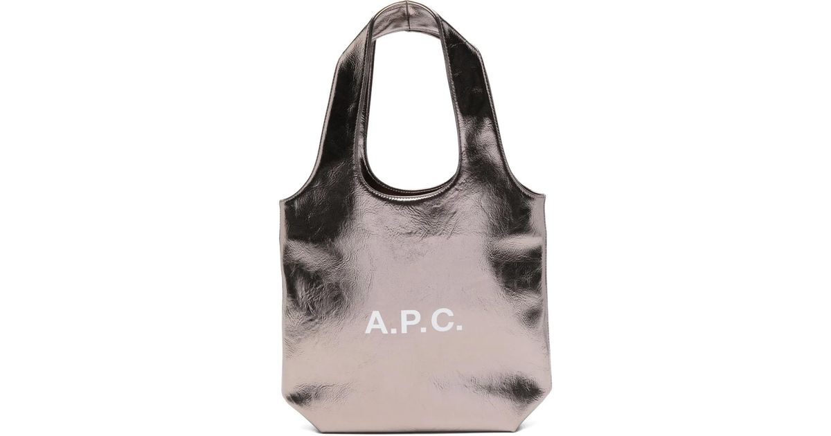 A.P.C. Small Ninon Tote Bag in Gray | Lyst