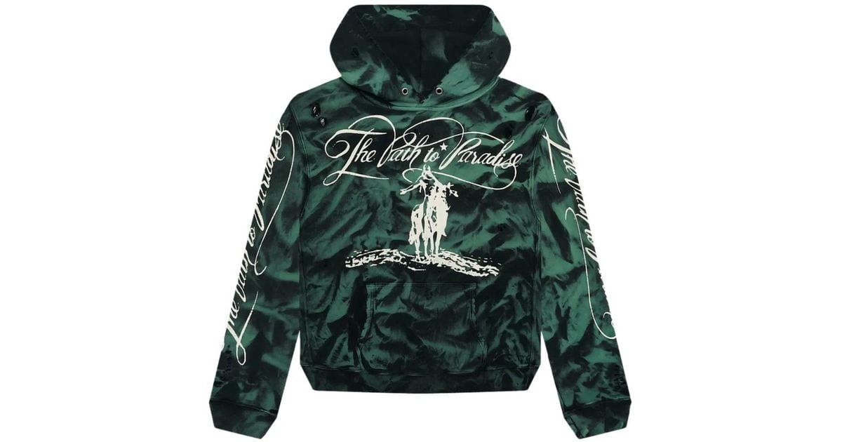 HELLSTAR Marble Paradise Hoodie in Green for Men | Lyst UK