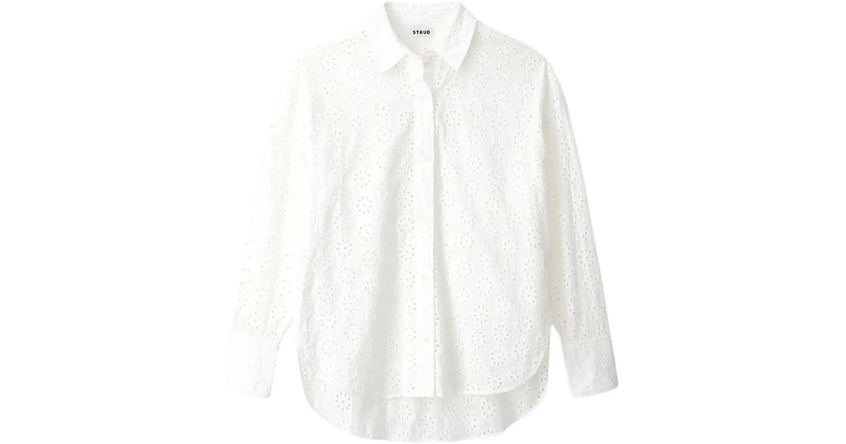 STAUD Colton Shirt in White | Lyst Australia