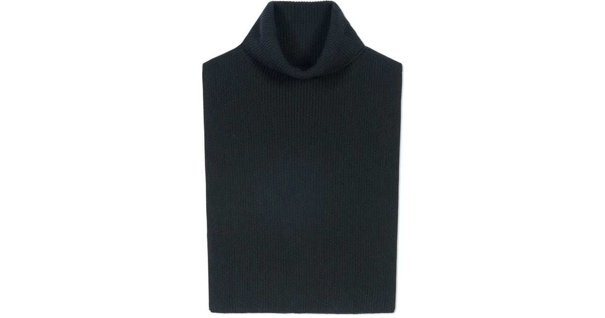 Bompard Turtleneck Ribbed Scarf in Black | Lyst UK
