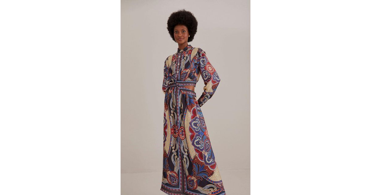 FARM Rio Energy Scarf Cut-Out Maxi Dress, Energy Scarf | Lyst