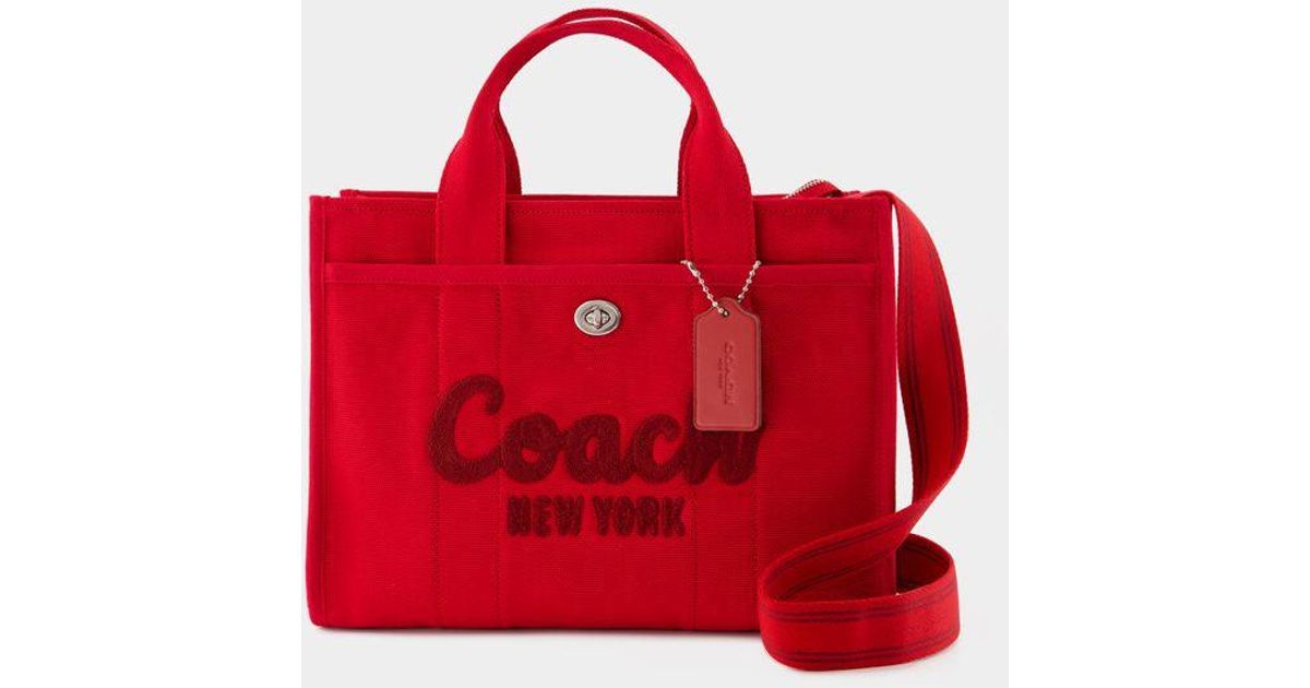 COACH Cargo Tote in Red for Men | Lyst