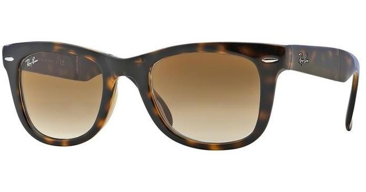 Ray-Ban Folding Wayfarer Rb4105 710/51 in Brown | Lyst