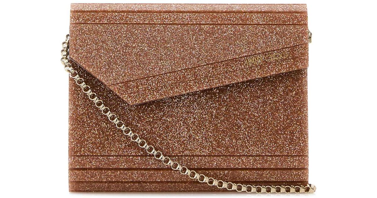 Jimmy Choo Embellished Acrylic Candy Clutch in Brown | Lyst UK