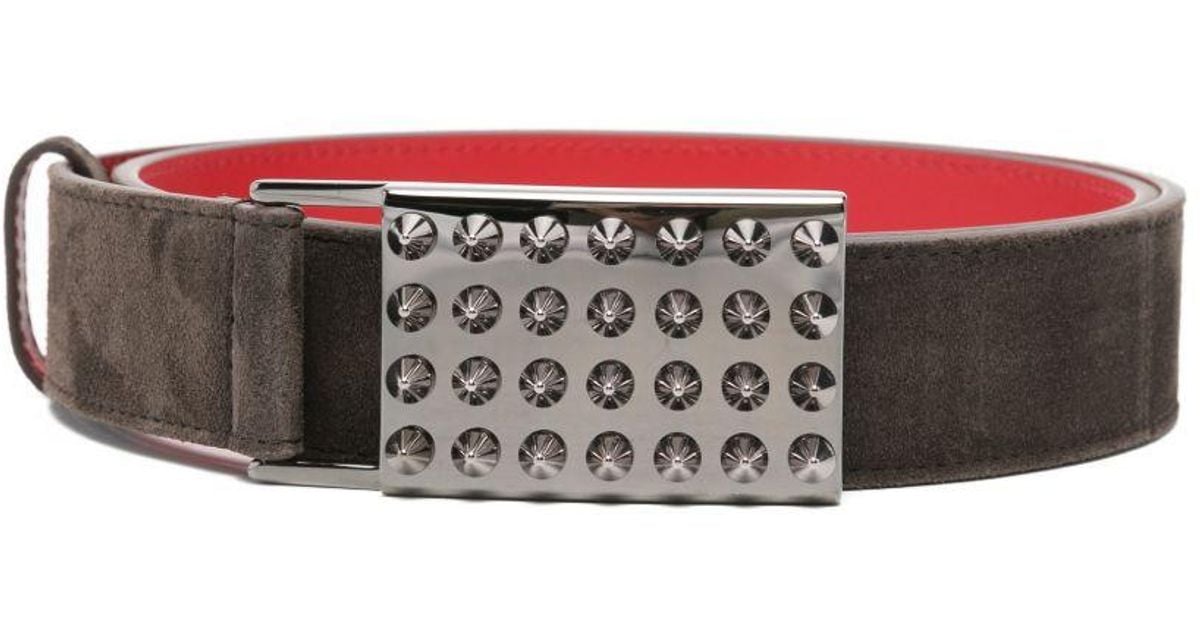 Christian Louboutin Funky Leather Belt in White for Men | Lyst UK