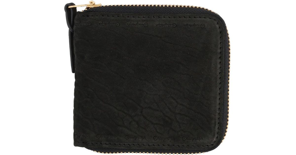 Visvim Lamb Skin Wallet in Black for Men | Lyst