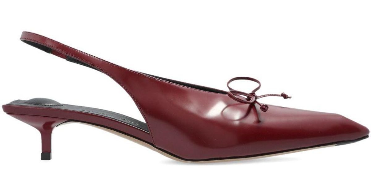 Jacquemus Burgundy Cubisto Sling-Back Shoe in Pink | Lyst