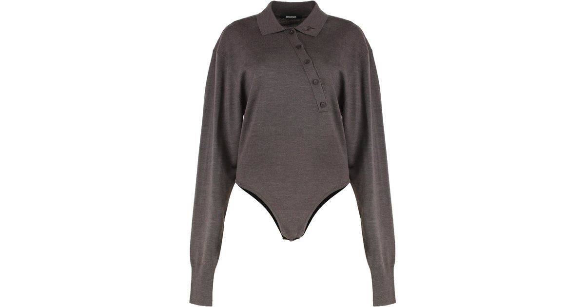 Jacquemus Tordu Merino Body in Gray | Lyst