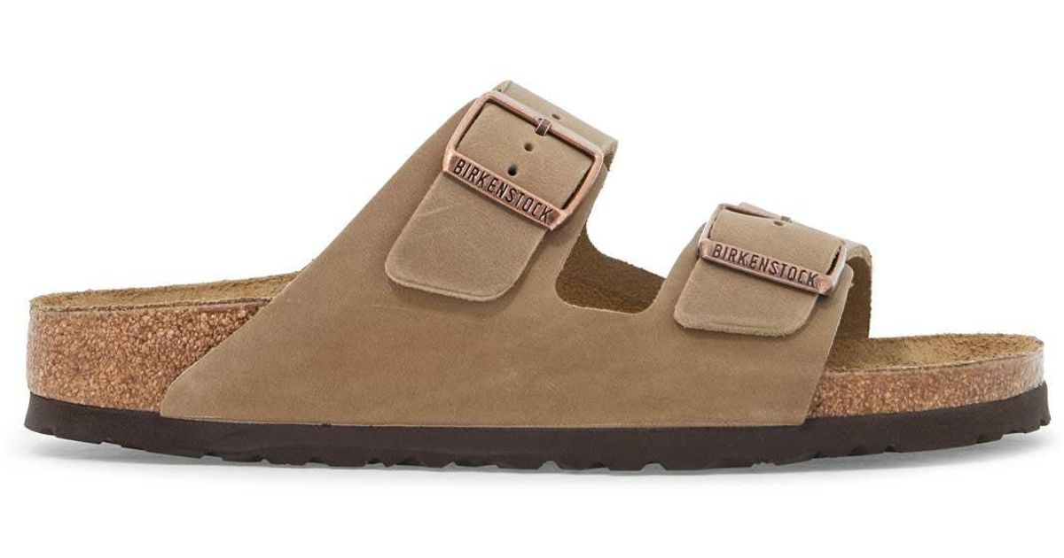 Birkenstock Arizona Slides Narrow Fit in Brown | Lyst