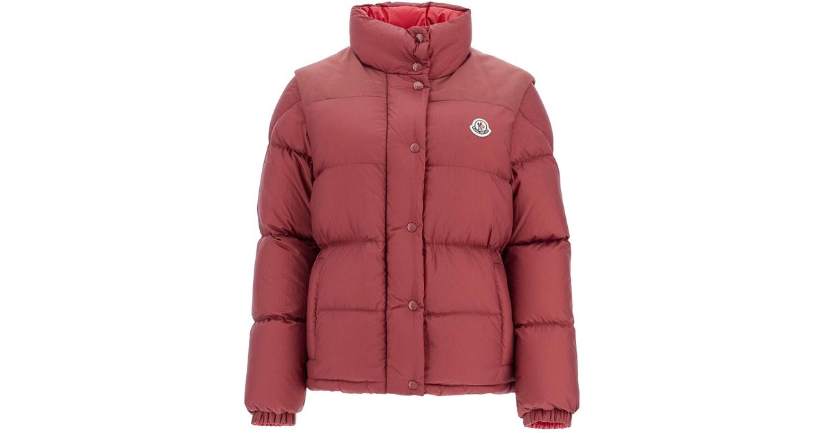 Moncler Reversible And Convertible Mini Jacket in Red | Lyst