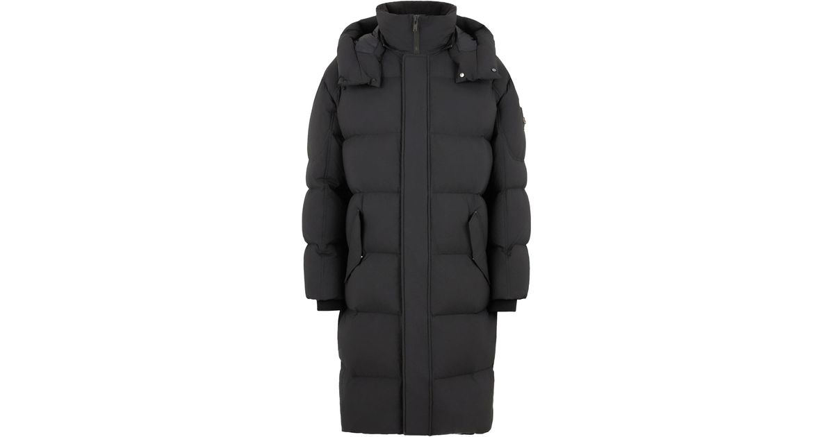 Moose Knuckles Everest Long Puffer Down Jacket in Black for Men | Lyst UK
