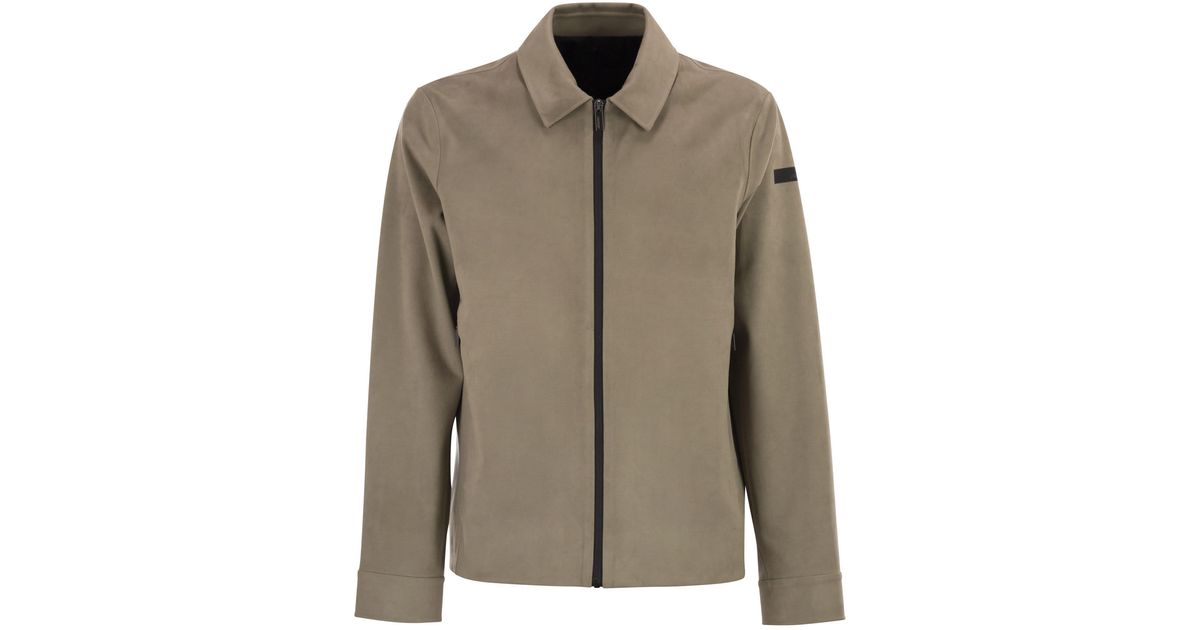 Rrd Eco Suede Jacket With Nubuck Effect in Green for Men | Lyst UK